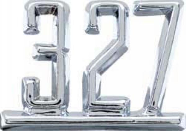 65-67 Nova Front Fender 327 Emblem: emblems & fender emblem – mpclassics
