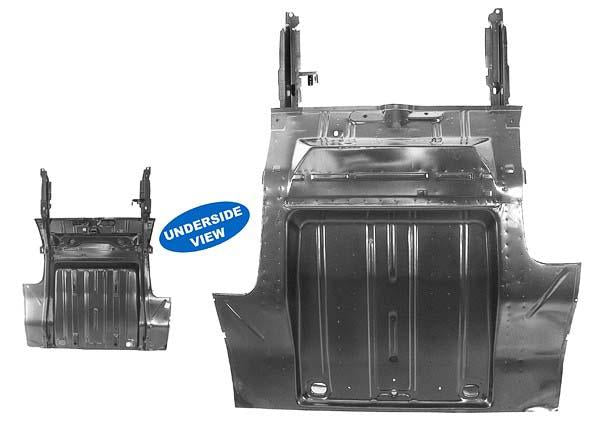66-67 Nova Trunk Floor Pan With Rear Seat Panel: sheet metal & trunk ...